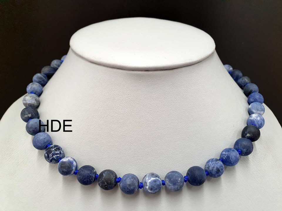 Sodalith Halskette matt 10 mm, 48 - 50 cm